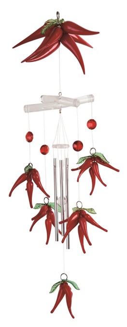 19" Acrylic Mobile Chime -Red Pepper | GSC Imports