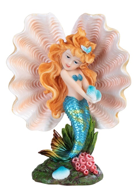 6 3/4" Blue Mermaid in Shell | GSC Imports
